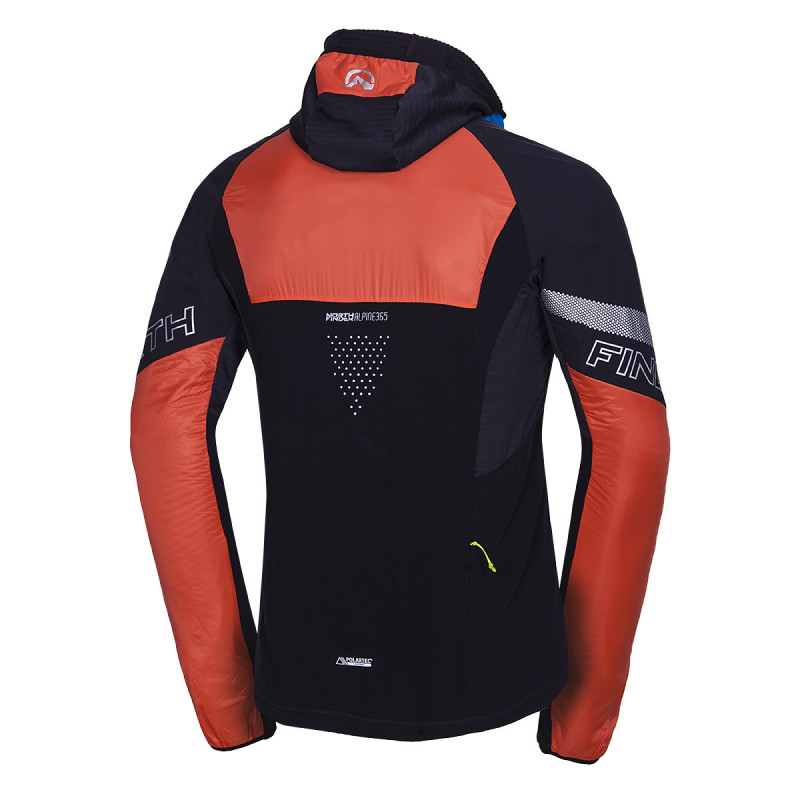 Herren-Ski-Alpin-Hybridjacke Polartec® Alpha® SOLISKO Schwarz/Orange